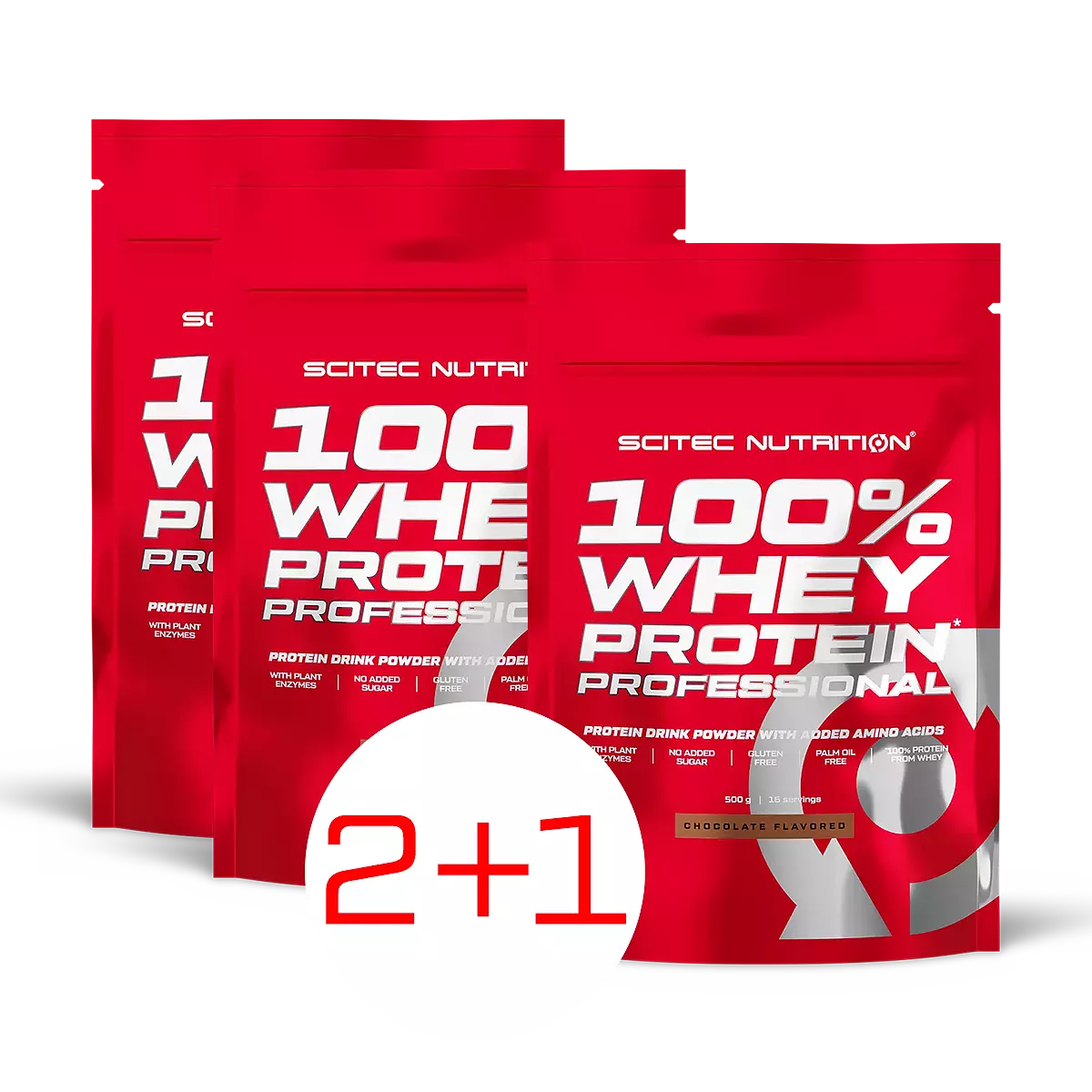 100% Whey Protein Professional 2+1 (3x0,5 kg) - Scitec Nutrition
